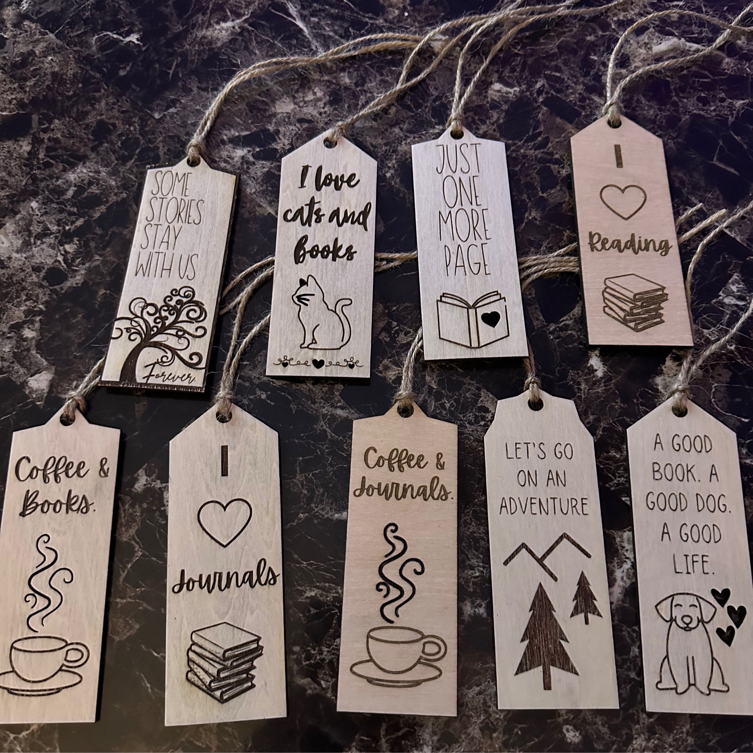 Wooden Bookmarks | S&J Laser Engraving LLC